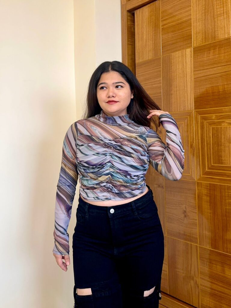 Turtleneck Mesh Top – Reveal Store